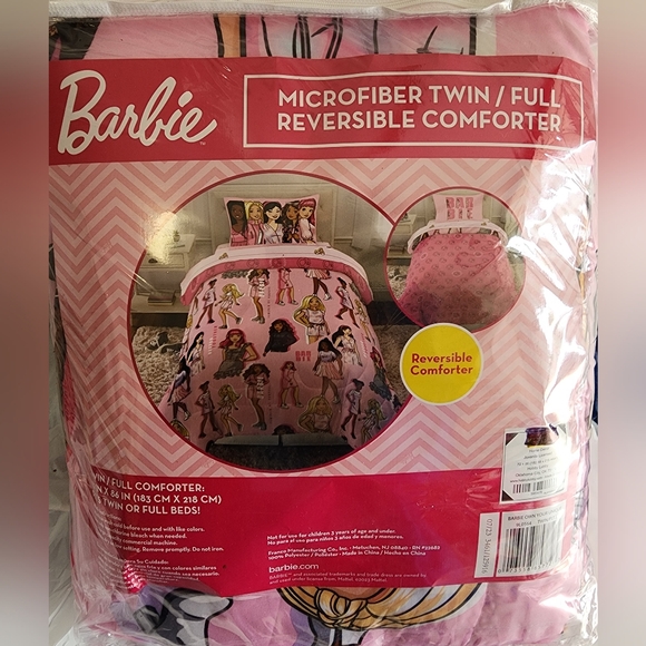 Barbie | Bedding | Nwt Adorable Barbie Reversible Twin Comforter | Poshmark